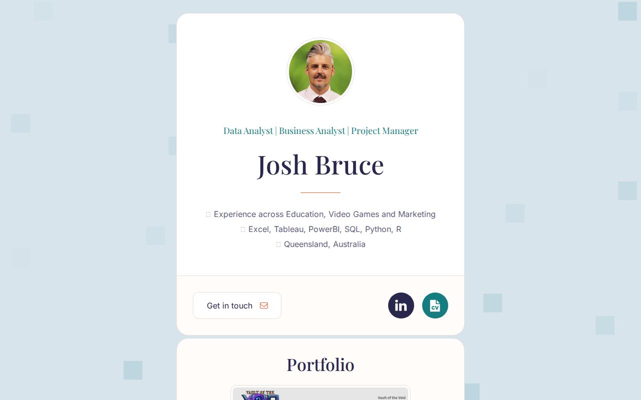 Josh Bruce -- Data Analyst -- Brisbane, Queensland